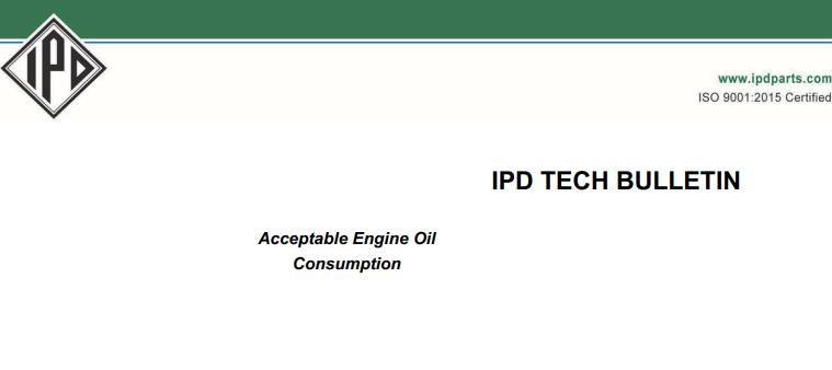 Acceptable Engine Oil Consumption | IPD