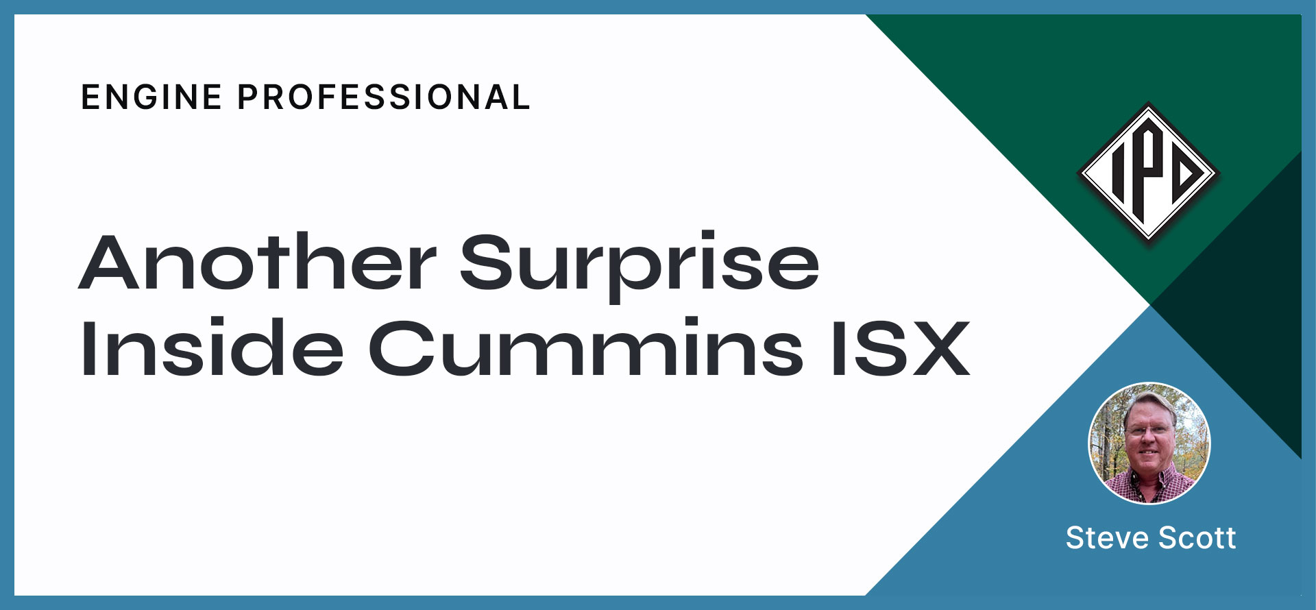 Еще один сюрприз внутри Cummins ISX | Детали IPD